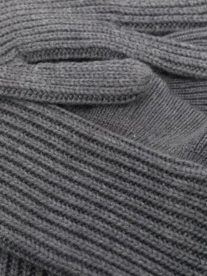 Red Valentino Ribbed Knitted Elbow Gloves - Grey