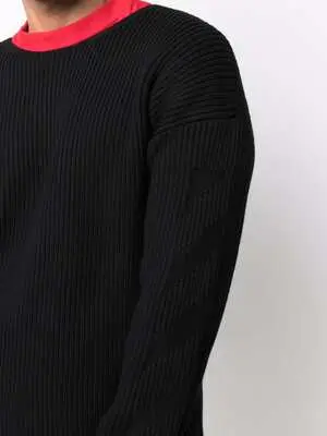 Off-White Diag Stripe Round-neck Jumper - Black