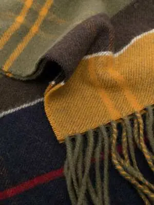 Barbour Plaid-check Print Scarf - Green