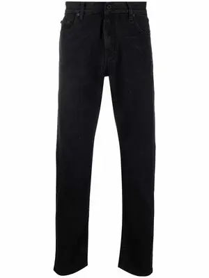 Off-White Industrial-belt Slim-cut Jeans - Black