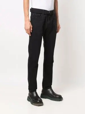 Off-White Industrial Strap Slim-cut Jeans - Black