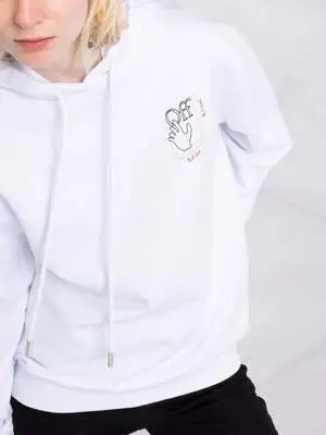 Off-White Cotton Logo Hoodie