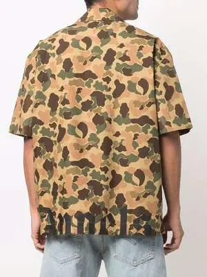 Palm Angels Camouflage-print Short-sleeve Shirt