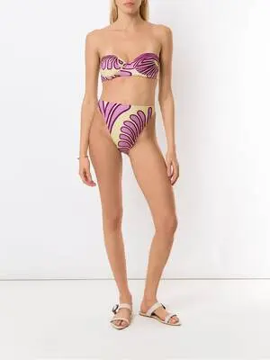 ADRIANA DEGREAS Printed High-leg Bikini Set