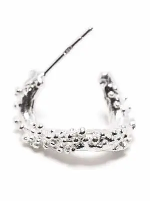ALIGHIERI The Rocky Terrain Hoop Earring - Silver