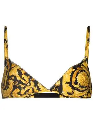 Versace Barocco Print Bralette Bra
