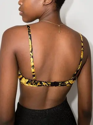 Versace Barocco Print Bralette Bra