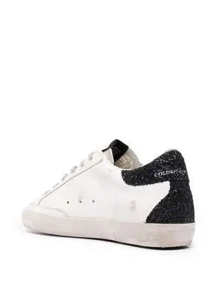 GOLDEN GOOSE Super-star Nappa Leather Trainers With Glitter Accents