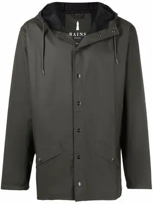 Rains Long-sleeve Hooded Jacket - Green