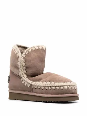 Mou Eskimo 18 Glitter Logo Ankle Boots - Neutrals