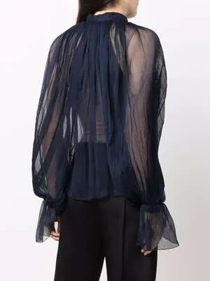 ATU BODY COUTURE Sheer Blouse - Blue