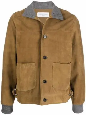 Officine Générale Two-tone Leather Jacket