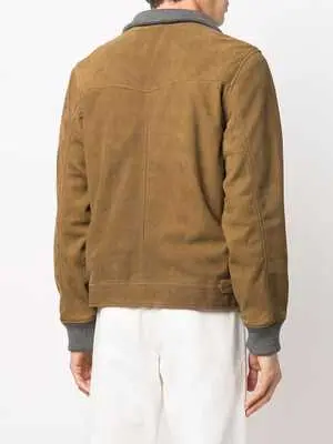 Officine Générale Two-tone Leather Jacket