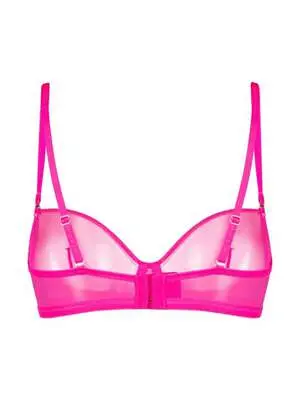 MAISON CLOSE Corps À Corps Neon Sheer Balconette Bra - Pink