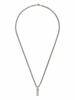 Gucci Logo-pendant Turquoise-enamel Chain Necklace