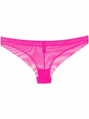 MAISON CLOSE Corps À Corps Neon Semi-sheer Briefs - Pink