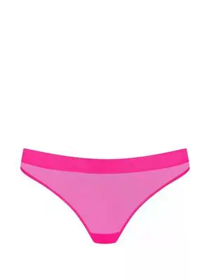 MAISON CLOSE Corps À Corps Neon Semi-sheer Briefs - Pink