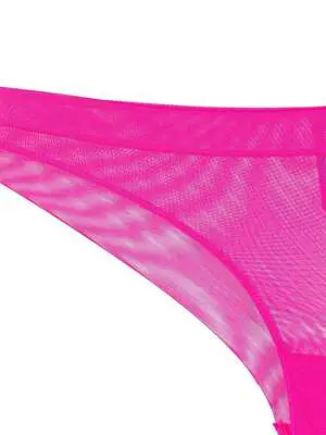 MAISON CLOSE Corps À Corps Neon Semi-sheer Briefs - Pink