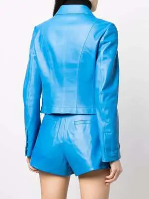 FERRAGAMO Notched-lapel Leather Jacket
