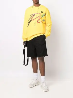 Philipp Plein Logo-print Cotton Sweatshirt - Yellow