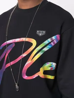 Philipp Plein Logo-print Crew-neck Sweatshirt - Black