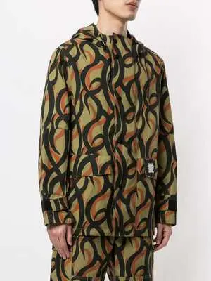 PORTS V Abstract-print Hooded Jacket
