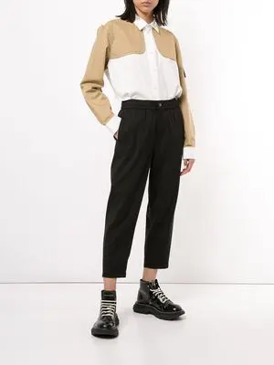 PORTS V Tapered Cropped Trousers