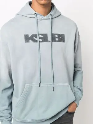 Ksubi Logo-print Cotton Hoodie - Blue