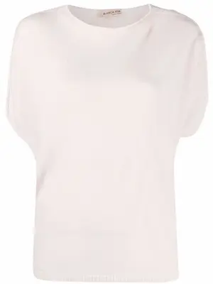 BLANCA VITA Fine-knit T-shirt - Neutrals