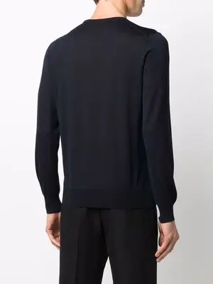 FILERIA Round-neck Virgin Wool Sweater - Blue