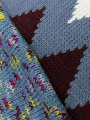 Missoni Zigzag Knitted Scarf - Blue