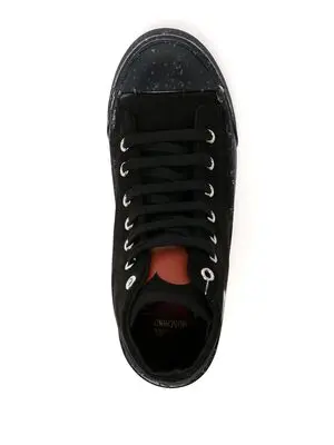 Moschino Logo-patch High-top Sneakers - Black