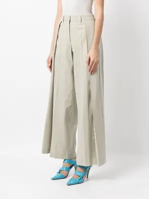 Off-White Panelled Wide Leg Trousers