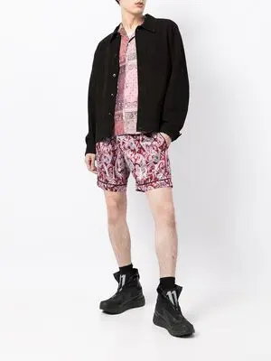 Amiri Paisley Print Drawstring Shorts