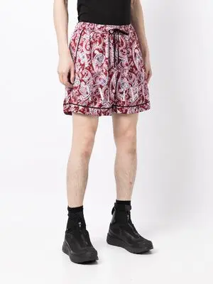 Amiri Paisley Print Drawstring Shorts