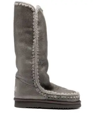 Mou Calf-length Snow Boots - Grey