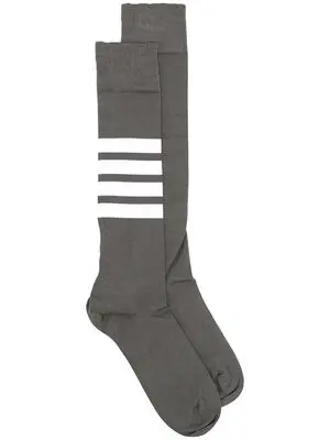 Thom Browne 4-bar Stripe Socks - Grey