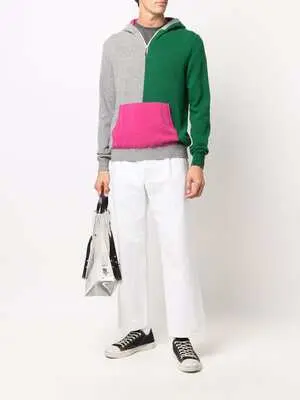 Mackintosh Colour-block Knitted Hoodie
