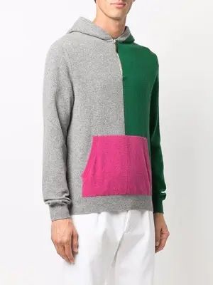 Mackintosh Colour-block Knitted Hoodie
