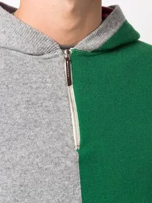 Mackintosh Colour-block Knitted Hoodie