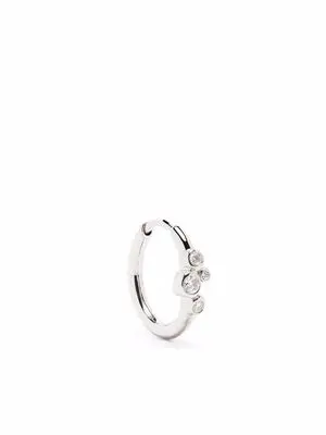 MARIA BLACK 14kt White Gold Elena Diamond Huggie Earring - Silver