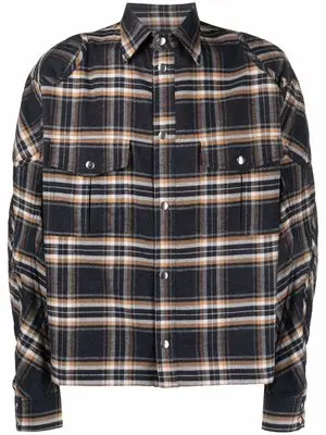 GMBH Check-print Button-up Shirt - Black