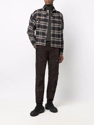 GMBH Check-print Button-up Shirt - Black