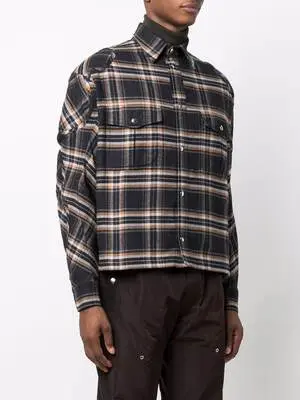 GMBH Check-print Button-up Shirt - Black