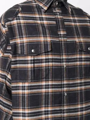 GMBH Check-print Button-up Shirt - Black