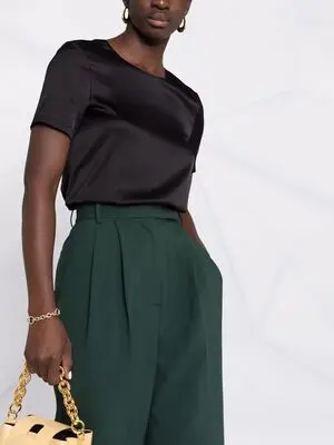 Patrizia Pepe Essential Satin-finish T-shirt