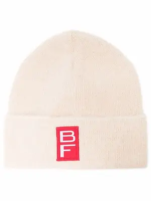 By Far BY FAR Logo-Patch Beanie Neutrals