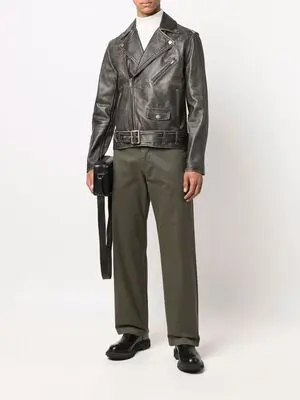 GOLDEN GOOSE Leather Biker Jacket