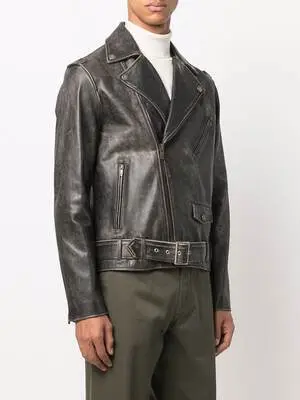 GOLDEN GOOSE Leather Biker Jacket