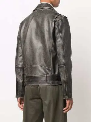 GOLDEN GOOSE Leather Biker Jacket